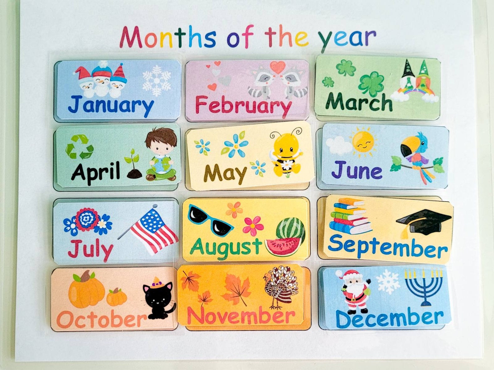 Kids Calendar and Weather Chart as a Montessori Materials or - Etsy Canada