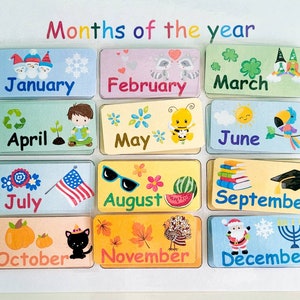 Kids Calendar and Weather Chart as a Montessori Materials or Classroom ...