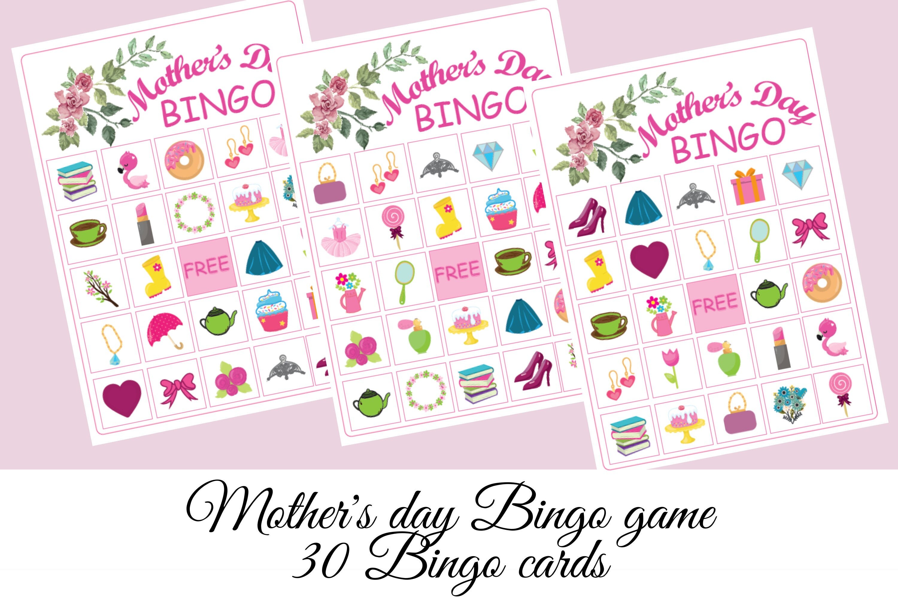 Mother's Day BINGO Game Mothers Day BINGO Cards - Etsy