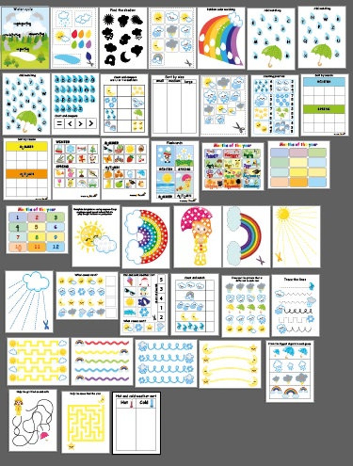 Weather Busy Book Toddler Activity Binder Preschool - Etsy Canada