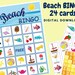 Beach Bingo Game, Summer Camp BINGO for Kids, Printable Bingo Game ...