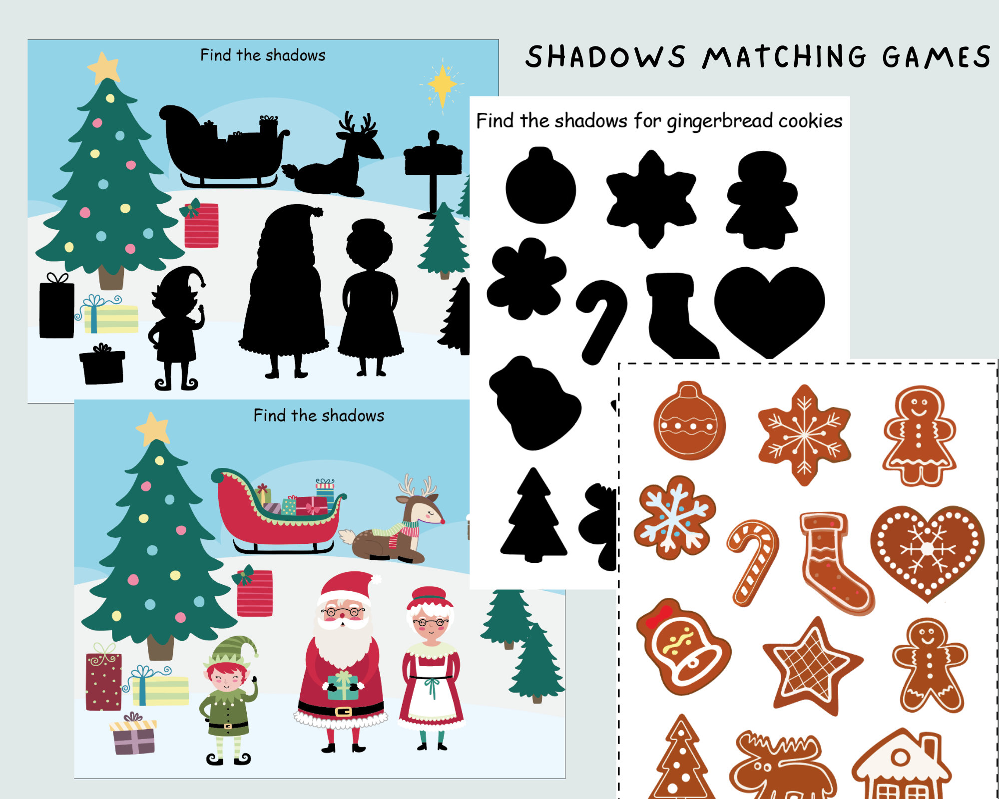 Christmas busy book for toddlers Winter printable quiet book | Etsy