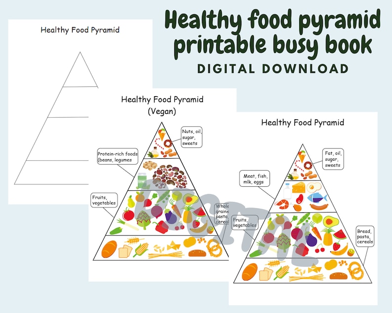 Food Busy Book for Kindergarten and Toddler Kids, Food Theme Learning ...