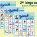 Beach Bingo Game, Summer Camp BINGO for Kids, Printable Bingo Game ...
