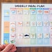 Kids Meal Planner, Visual Weekly Meal Calendar, Kids Menu Template ...
