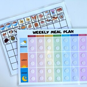 Kids Meal Planner, Visual Weekly Meal Calendar, Kids Menu Template ...