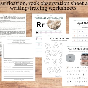 Rock Mini Study, Rock Cycle and Main Groups of Rocks Three Part Cards ...