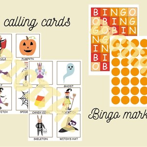 Halloween Bingo Cards for Kids, Halloween Bingo Game for Toddlers ...