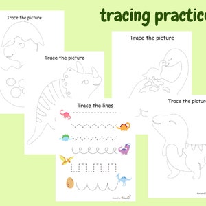 Dinosaur Preschool Worksheets for Kids, Dino Busy Book Printable ...