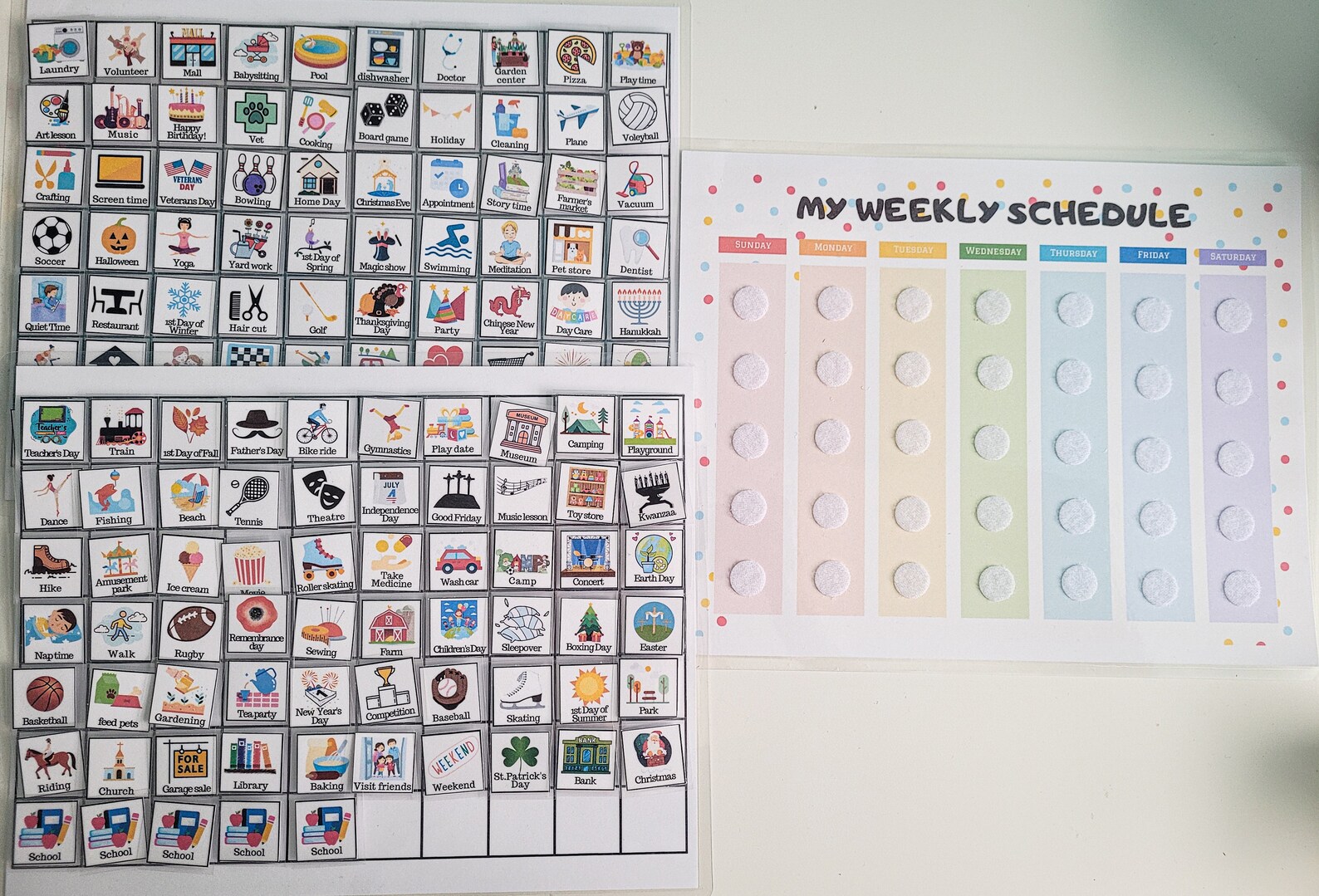 Kids Weekly Planner Custom Weekly Kids Calendar Visual - Etsy