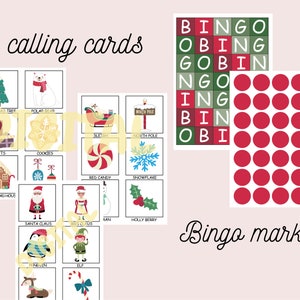 Christmas Bingo Cards for Kids, Christmas Bingo Game for Toddlers ...