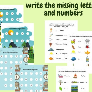 Camping Worksheets for Kids, Literacy and Math Learning Binder for ...