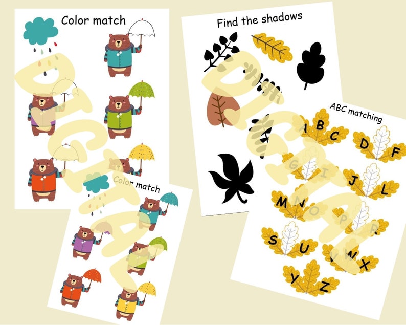 Fall busy book for toddlers Autumn printable quiet book | Etsy