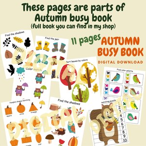 Pumpkin Busy Book Page, Fall Busy Binder for Toddlers, Halloween ...