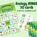 Earth Day BINGO Game, Ecology Bingo Cards, Eco Printable Game for Kids ...