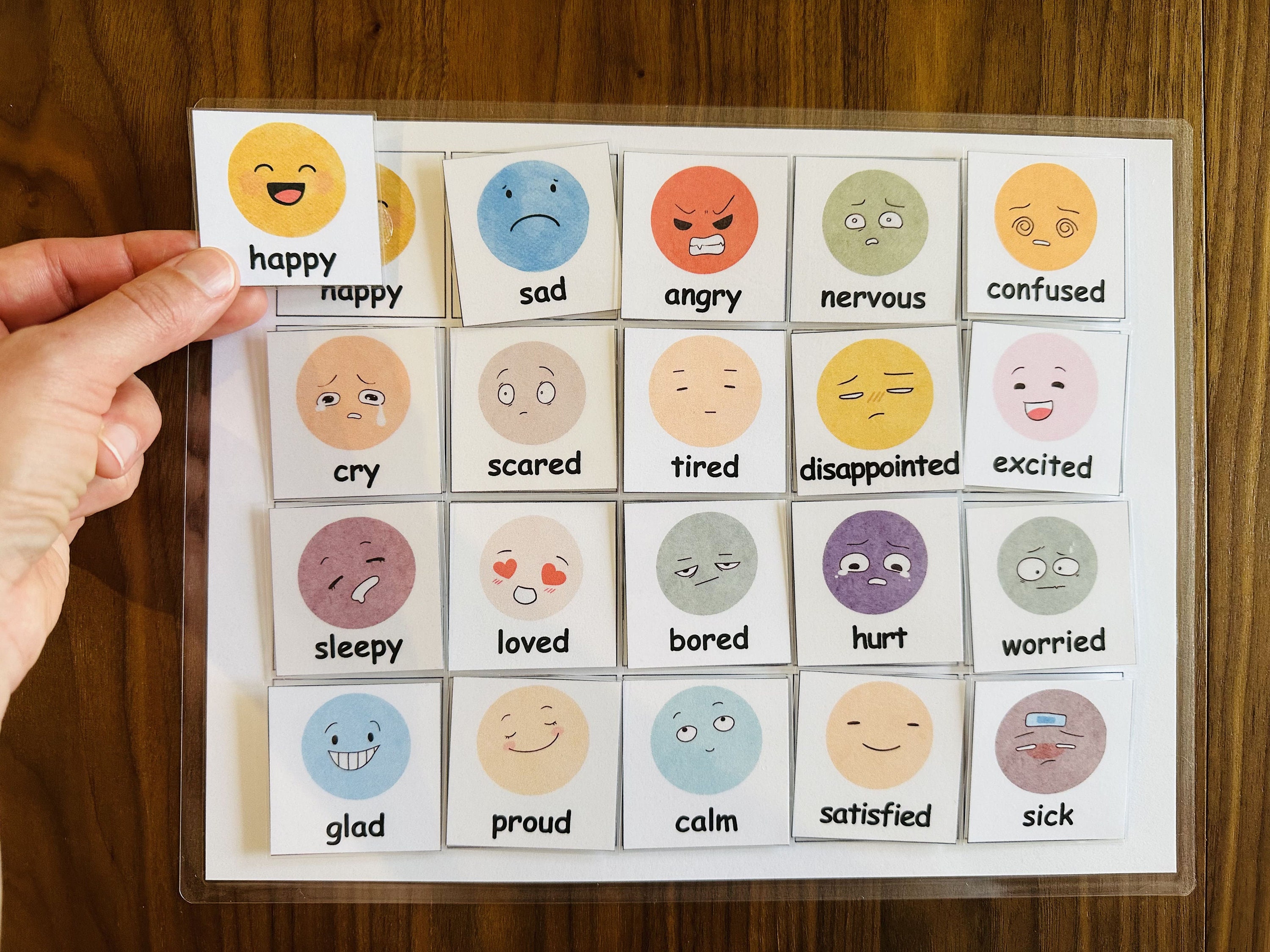 Editable Emotion Cards, Emotion Face Flashcards, Feelings Flash Cards ...