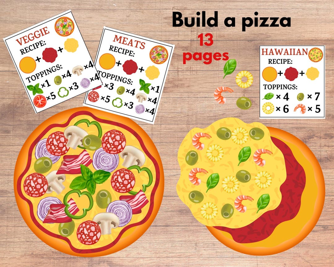 Build a Pizza, Make a Pizza, Pizza Shop Pretend Playset, Pizzeria ...