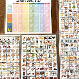 Kids Meal Planner, Visual Weekly Meal Calendar, Kids Menu Template ...