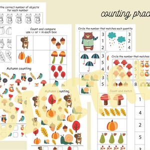Autumn Preschool Worksheets for Kids, Fall Busy Book Printable ...