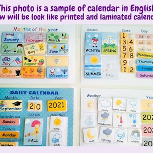 Dutch Daily Calendar and Weather Chart for Kids 2024, Netherlands ...