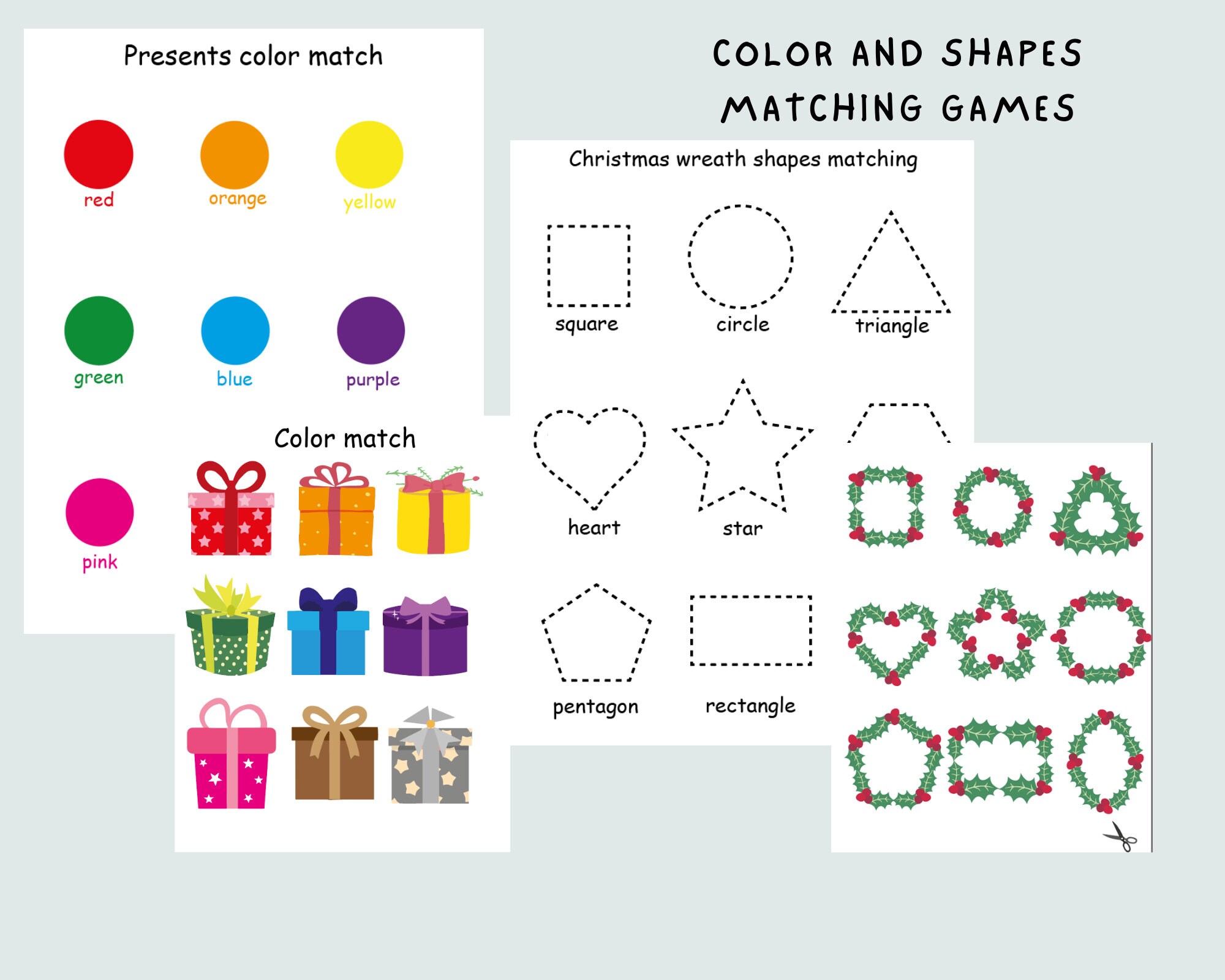 Christmas Busy Book for Toddlers, Winter Printable Quiet Book ...