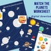 Match the Planets Worksheet Solar System Printable Busy Book | Etsy
