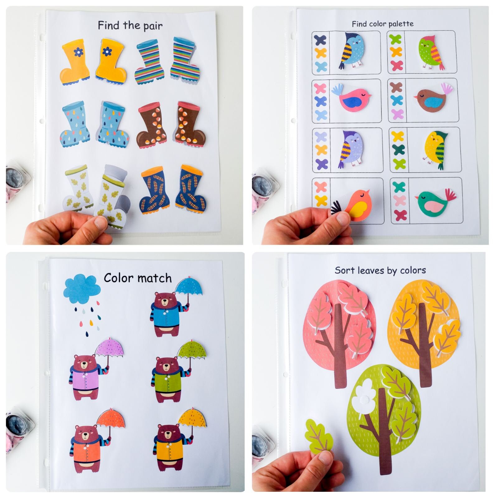 Fall Busy Book for Toddlers, Autumn Printable Quiet Book, Preschool ...