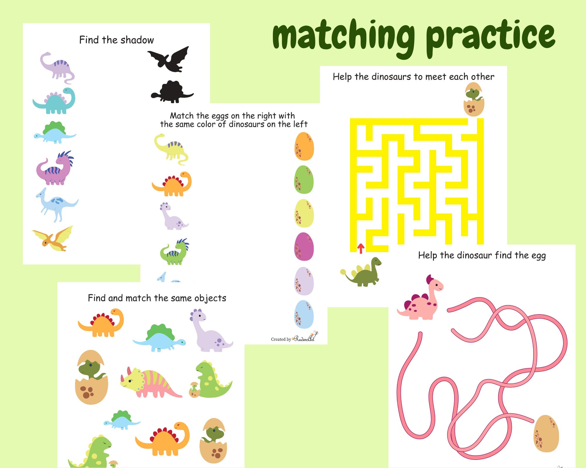 Dinosaur Preschool Worksheets for Kids Dino Busy Book - Etsy