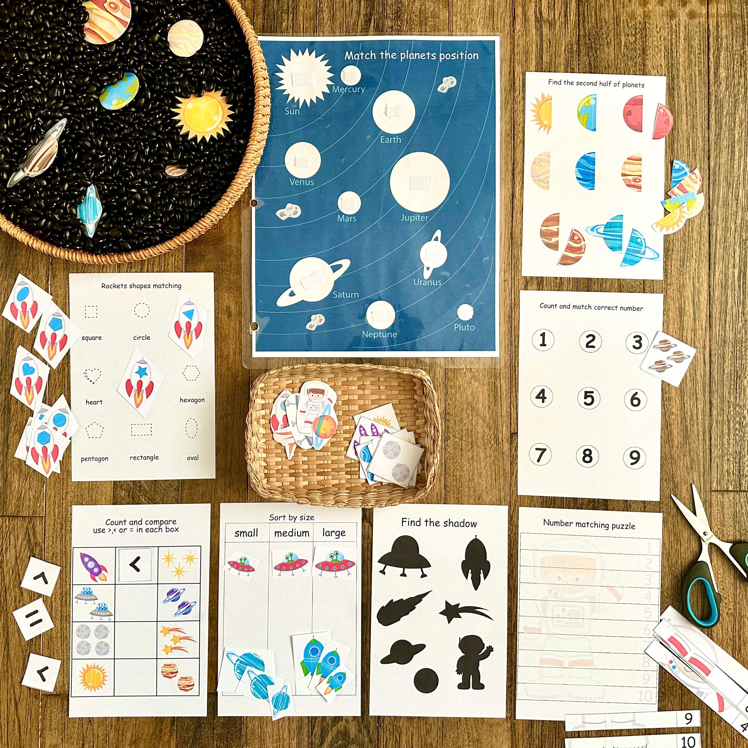 Space Worksheets, Solar System Busy Book, Planet Preschool Printable ...