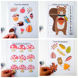 Fall Busy Book for Toddlers, Autumn Printable Quiet Book, Preschool ...