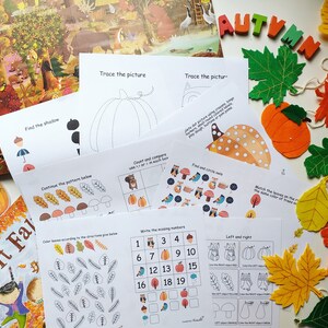 Autumn Preschool Worksheets for Kids, Fall Busy Book Printable ...