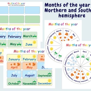 Months of the Year Worksheets for Kids - Circle Time Wheel and Tracing ...