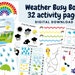 Weather Busy Book, Toddler Activity Binder, Preschool Printables ...