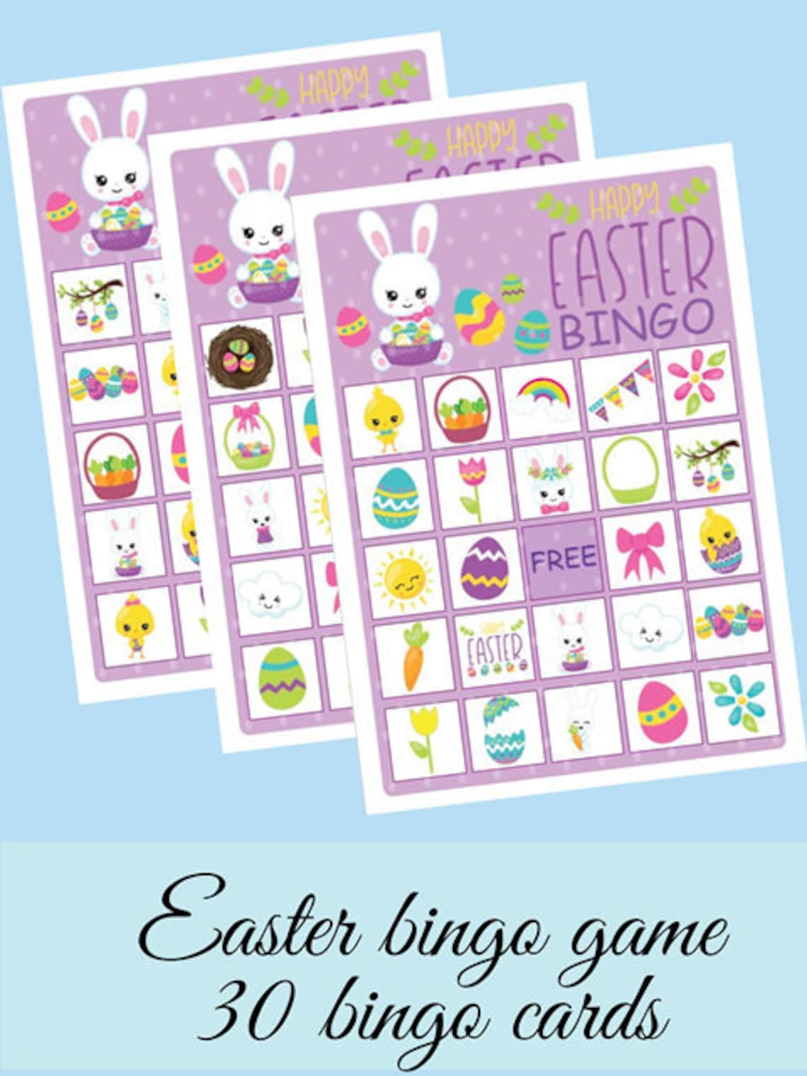 Easter BINGO Game, Easter Bingo Cards Printable Game for Kids, Easter ...
