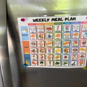 Kids Meal Planner, Visual Weekly Meal Calendar, Kids Menu Template ...