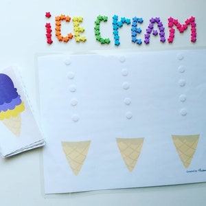 Ice Cream Color Matching Game, Printable Busy Book, Color Learning ...