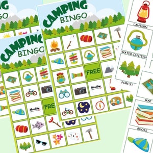 30 Camping Bingo Cards, Printable Bingo Game, Summer Camp BINGO for ...