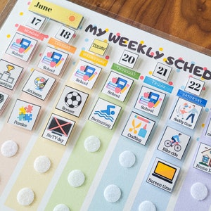 Kids Weekly Planner With Daily Calendar, Custom Weekly Visual Schedule ...