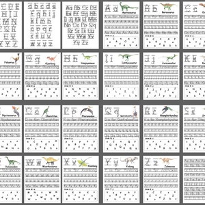 ABC Tracing Worksheets With Dinosaurs, Dino Alphabet Preschool ...