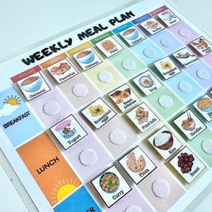 Kids Meal Planner, Visual Weekly Meal Calendar, Kids Menu Template ...