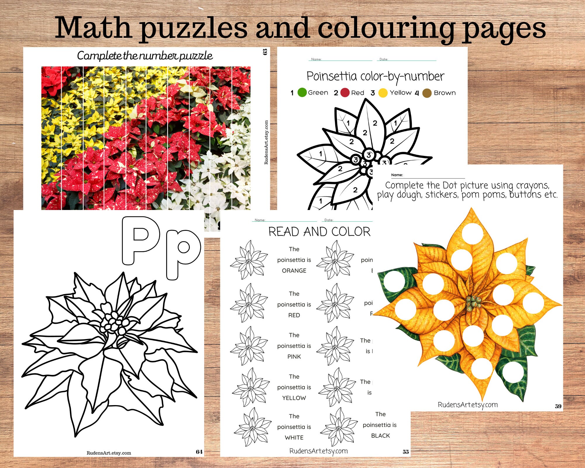 Poinsettia Unit Study Poinsettia Anatomy and Life Cycle - Etsy Canada