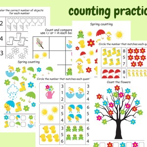 Spring Preschool Worksheets for Kids, Spring Busy Book Printable ...