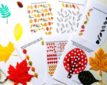 Fall Learning Binder Preschool Printable Busy Book Autumn - Etsy