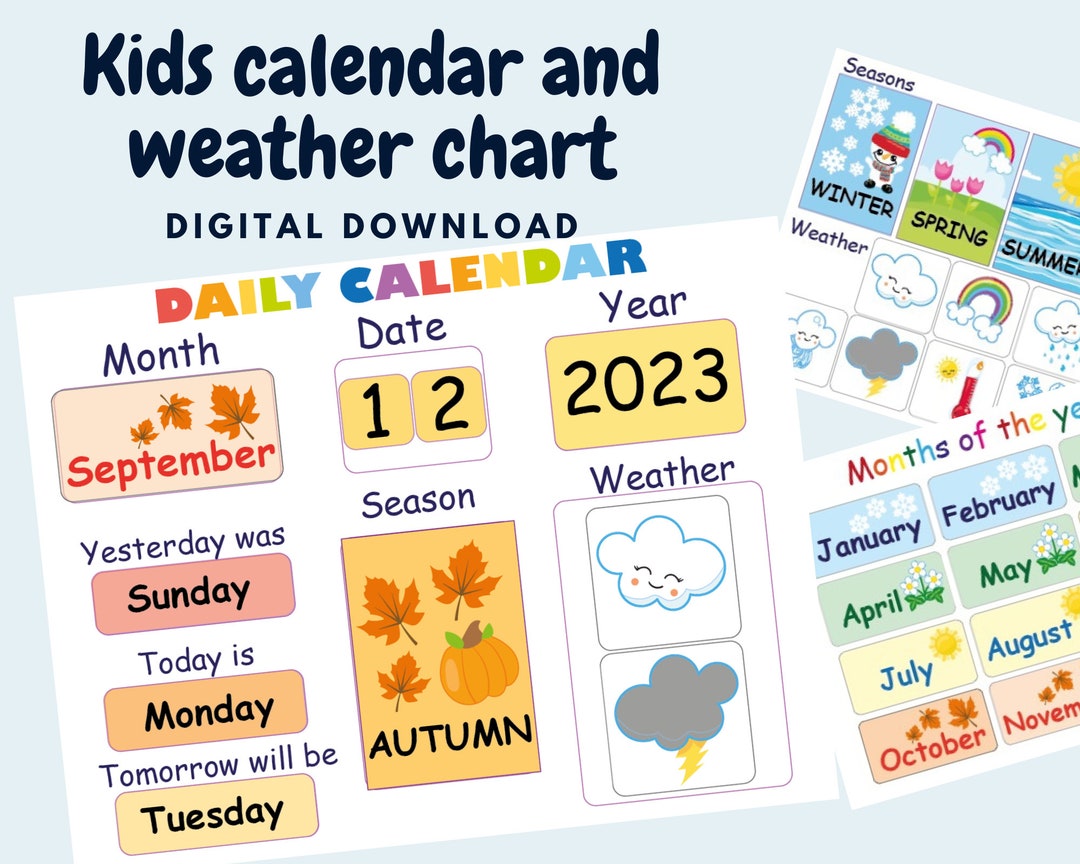 Kids Morning Board, Daily Calendar 2024, Classroom Learning Months ...