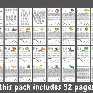 Alphabet Tracing Preschool Worksheets, ABC Tracing Worksheets With Food ...