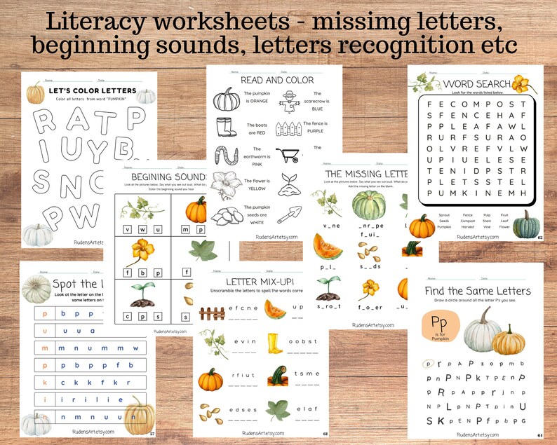 Pumpkin Unit Study Pumpkin Anatomy and Life Cycle Pumpkin - Etsy