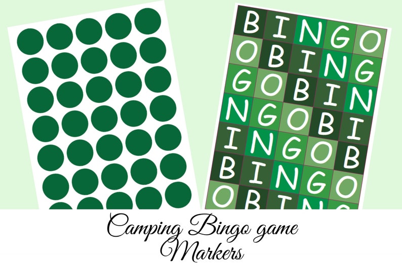 30 Camping Bingo Cards Printable Bingo Game Summer Camp - Etsy