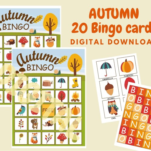 Pumpkin Patch Bingo Game for Kids Kids Fall Party Game - Etsy