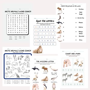 Arctic Animals Worksheets, Winter Preschool Worksheets for Kids ...