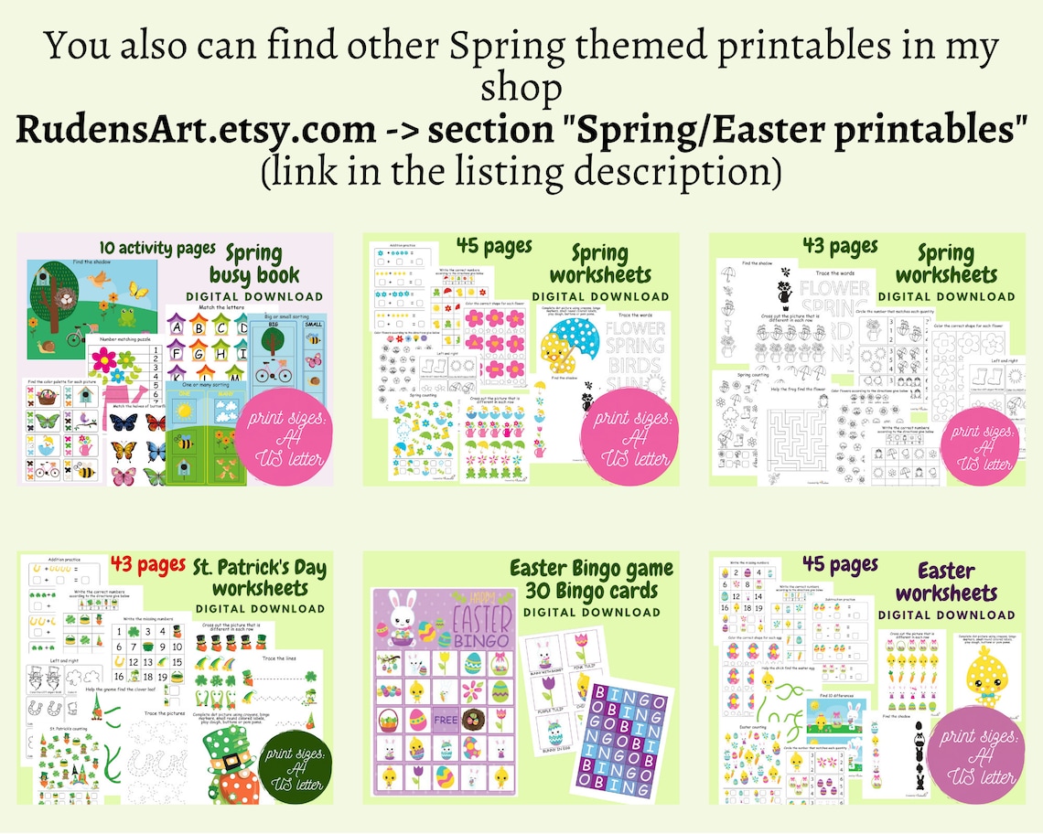 Spring Flowers Learning Pack Spring Flowers Flashcards | Etsy